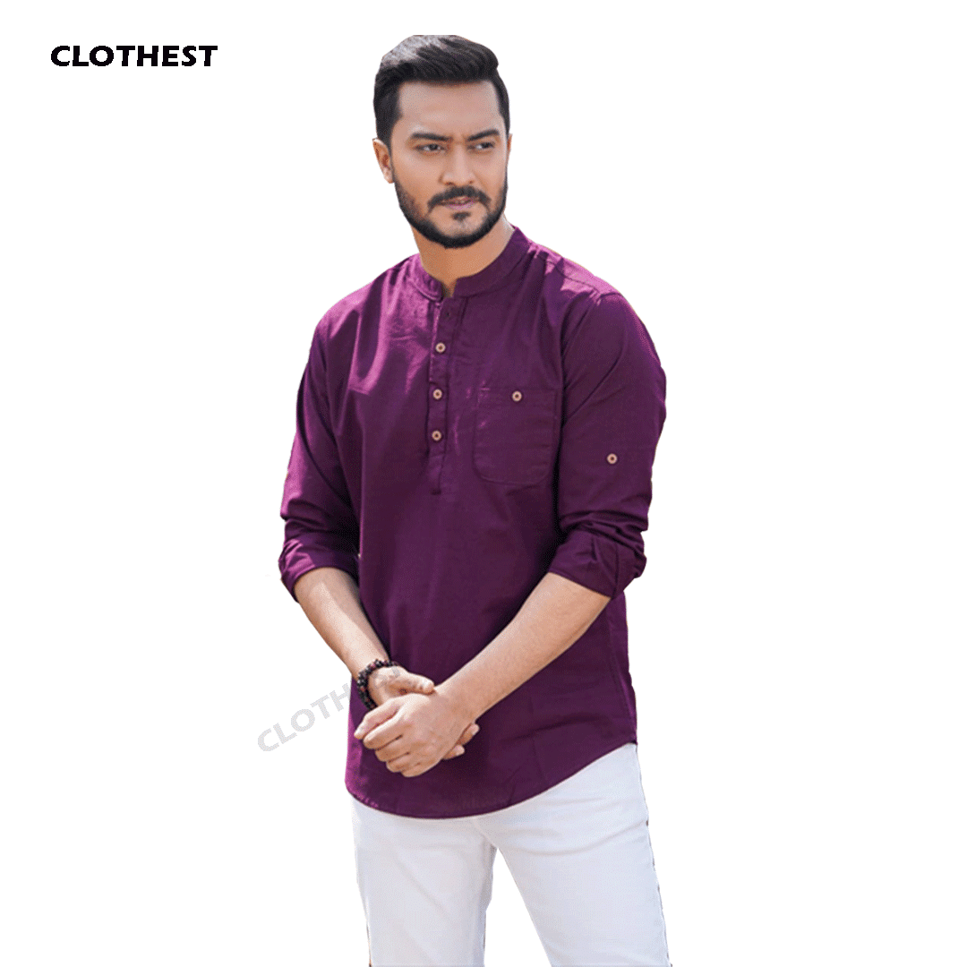1 Pcs Long Sleeve Katua-Purple – ClothestBD