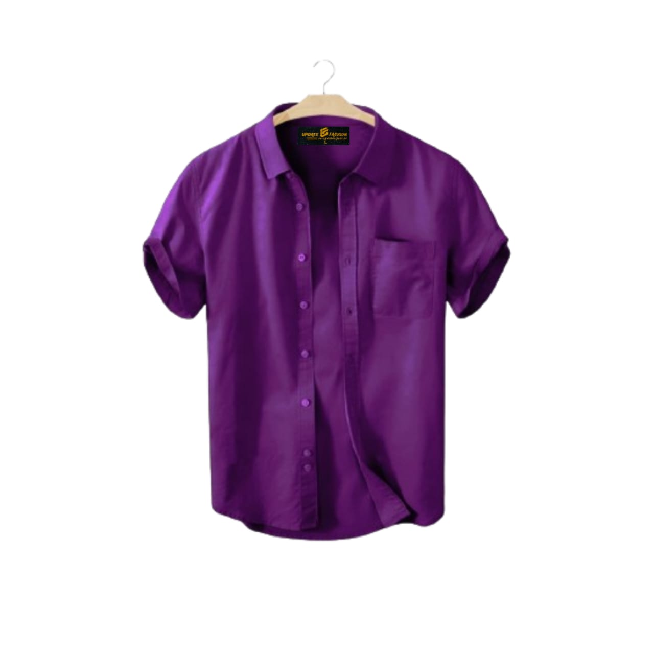Man’s Half Cotton Shirt – Purple – ClothestBD