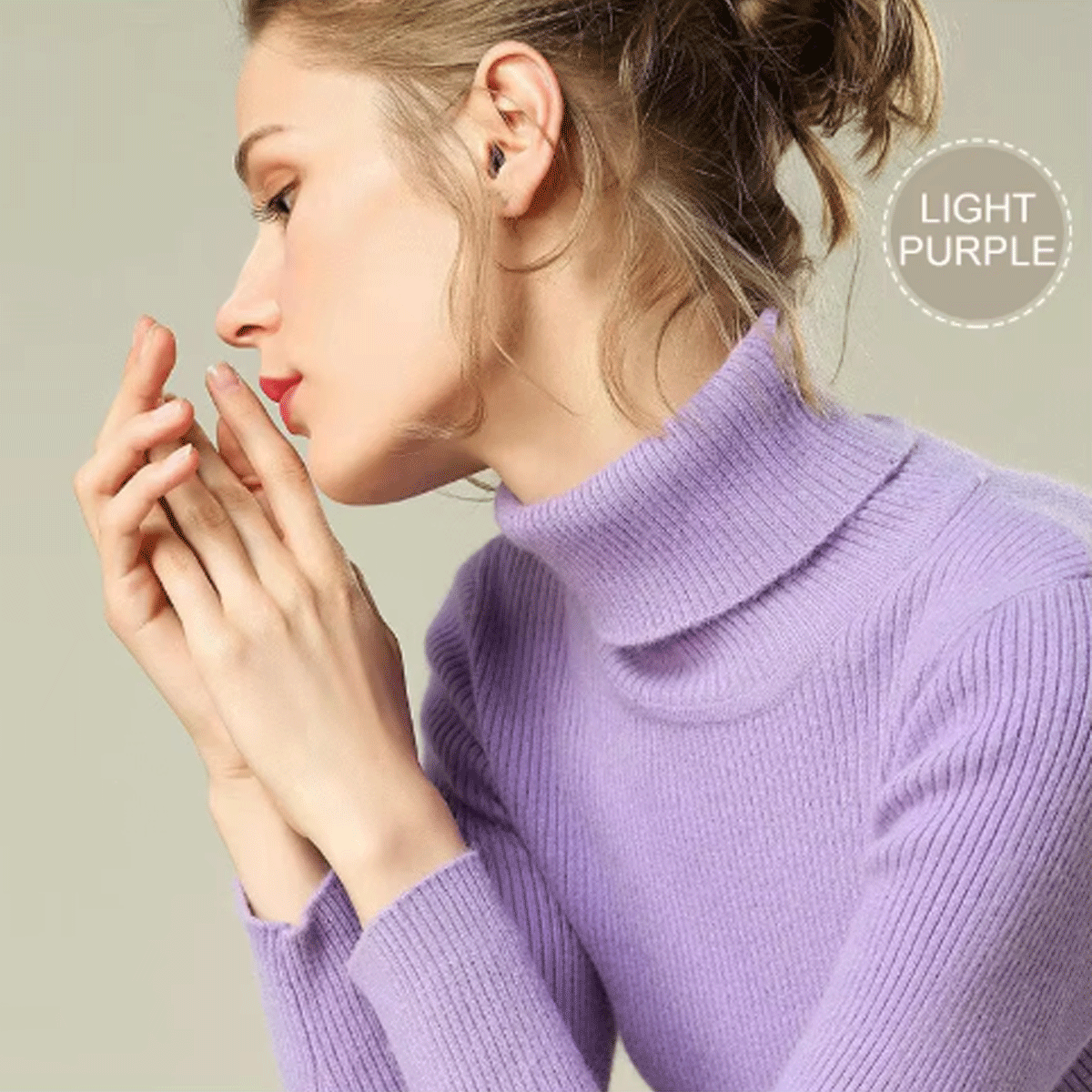 1 Pcs High Neck leadis swift shirt – Light Purple – ClothestBD